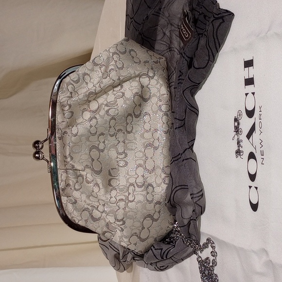 Coach | Bags | Coach Large Kiss Lock Clutch | Poshmark